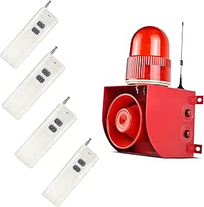 Amazon.com: Y DIANS S Outdoor 500m Wireless Remote Control Alarm Siren ...