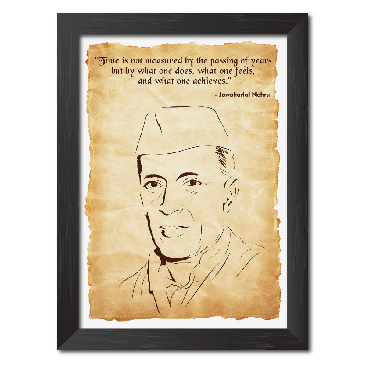 TenorArts Jawaharlal Nehru Portrait Drawing Poster Motivational Quotes ...