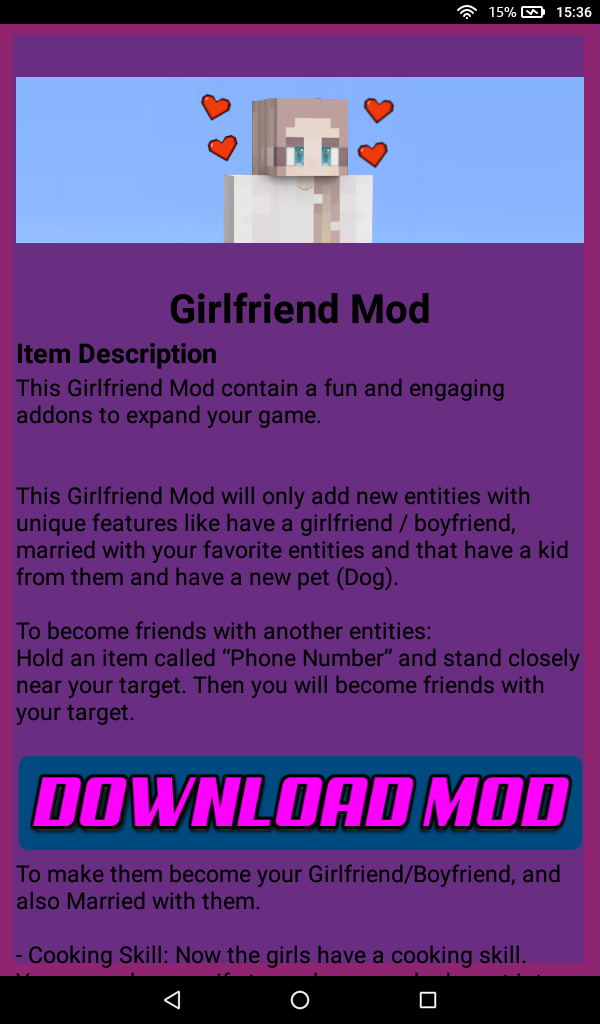 My Girlfriend Mod for MCPE - App on Amazon Appstore