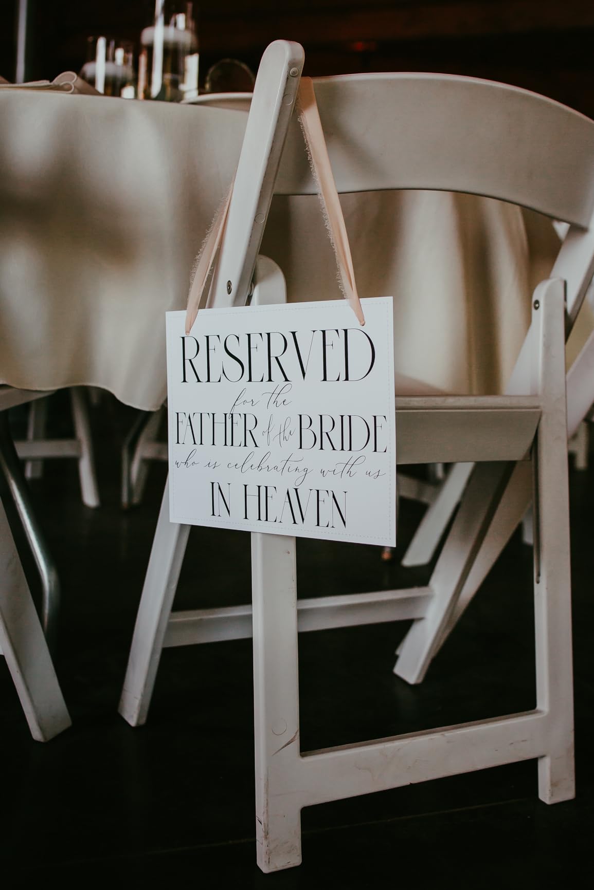 Amazon.com: Wedding Memorial Sign for Groom's Dad | Reserved Chair ...