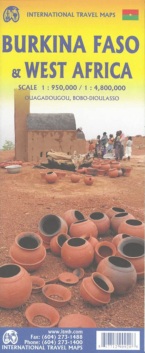 Burkina Faso & West Africa Travel Reference Map 1:950K/ 1:4.8M: ITMB ...