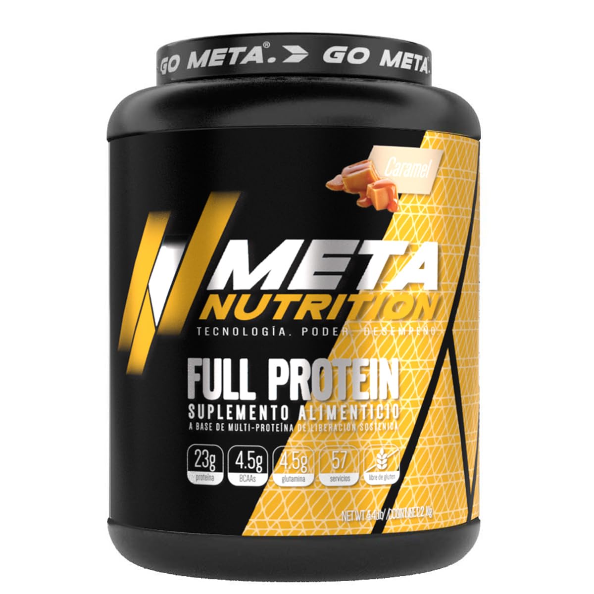 Full Protein, Meta Nutrition, 4.4 lb, 56 servicios, Sabor Caramelo ...