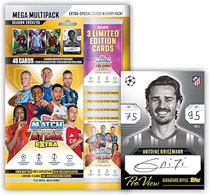 Topps Match Attax Extra 2025 - Mega Multipack - 52 Cards, Including 3 ...