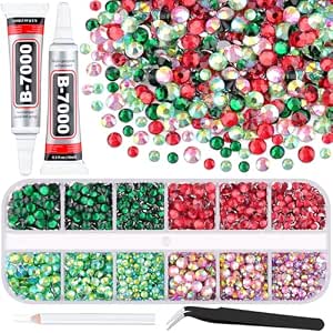 Amazon.com: 3500 PCS Flatback Rhinestones for Crafting and 2PCS B7000 ...