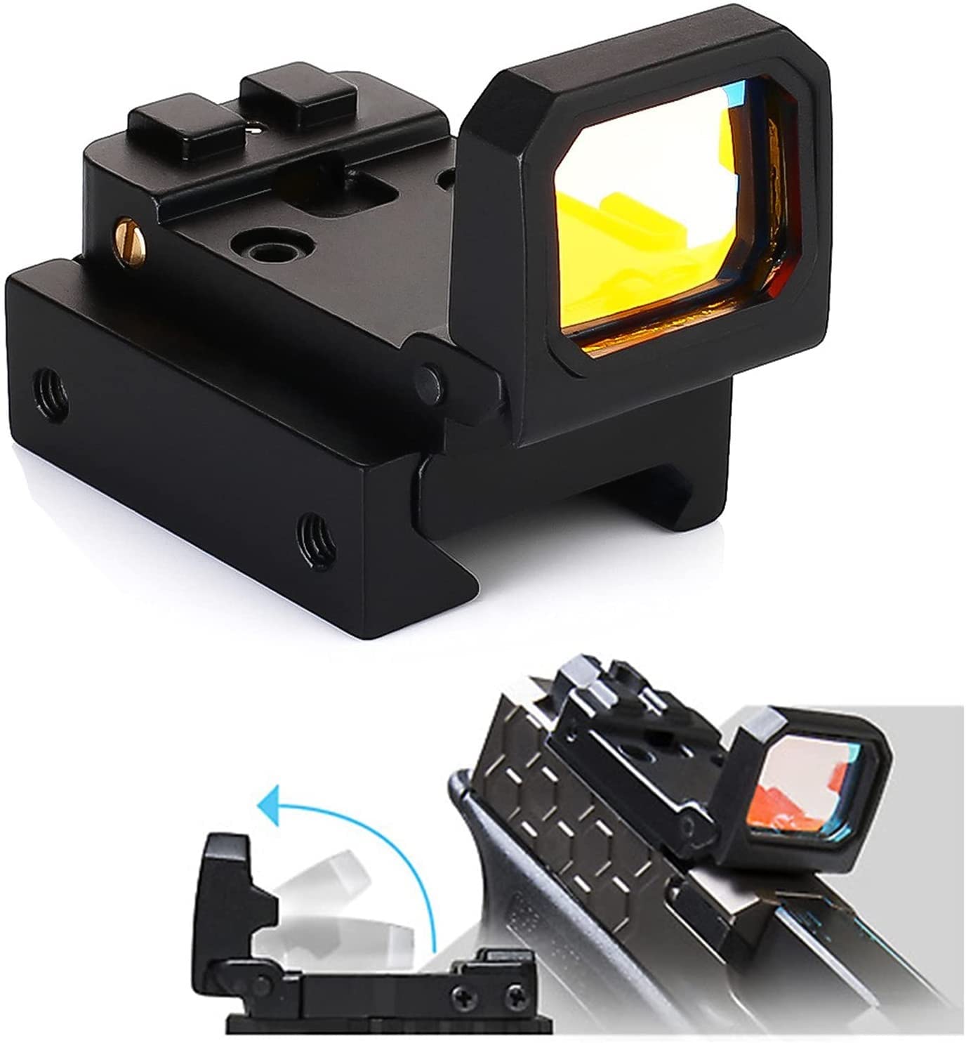 Buy Flip Up Red Dot RMR for AR15 M4 Pistol Fit Onto Most RMR for ...