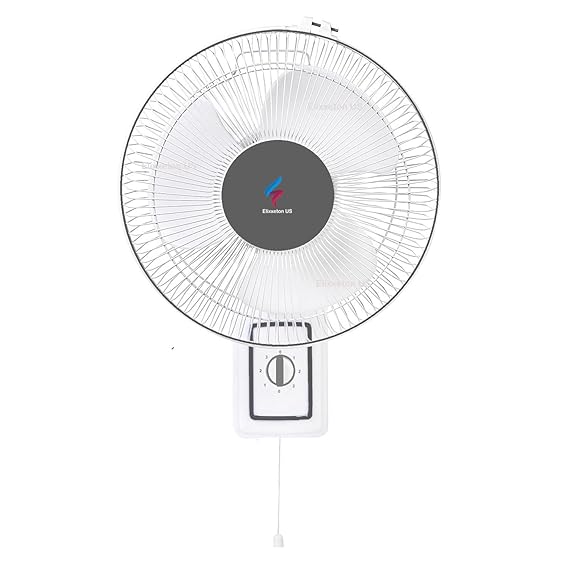 Elixxeton US Wall Fan High Speed 12 inch 3 Blade Wall-Mounted Fan with ...
