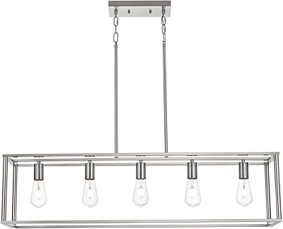 LOG BARN Pendant Lighting for Kitchen Island, 4-Light Farmhouse ...