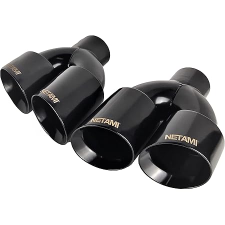 Amazon.com: NETAMI 2.25' Inlet to 3" Quad Staggered Outlet Stainless ...