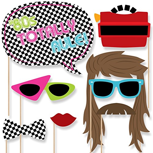 Big Dot of Happiness 80's Retro - Totally 1980s Photo Booth - Want It All