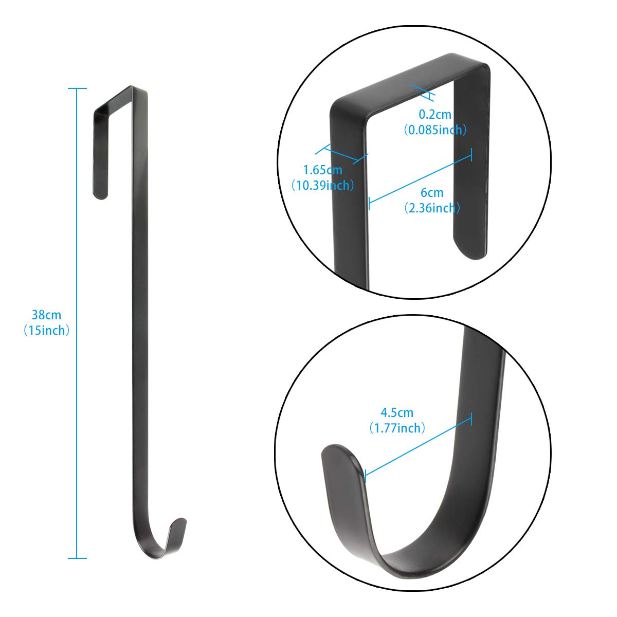Snapklik.com : 15 Inches Heavy Duty Wreath Hanger For Front Door Door ...