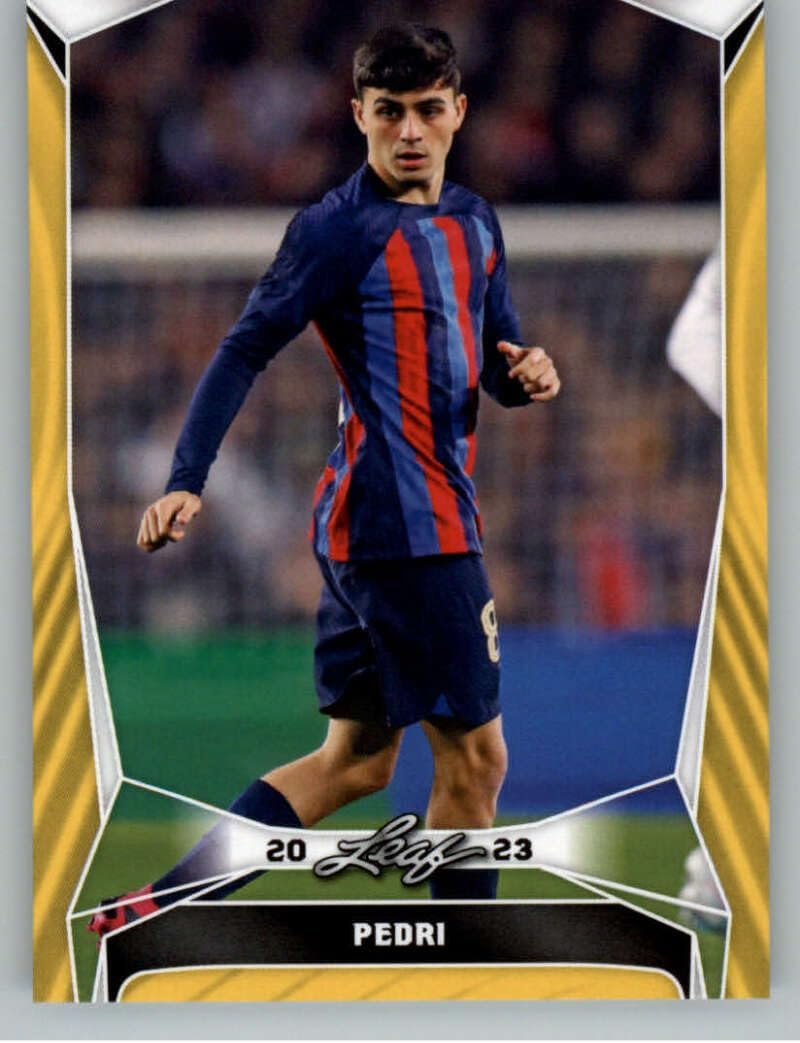 Amazon.com: 2023 Leaf Soccer Gold #B-9 Pedri Official Soccer Trading ...