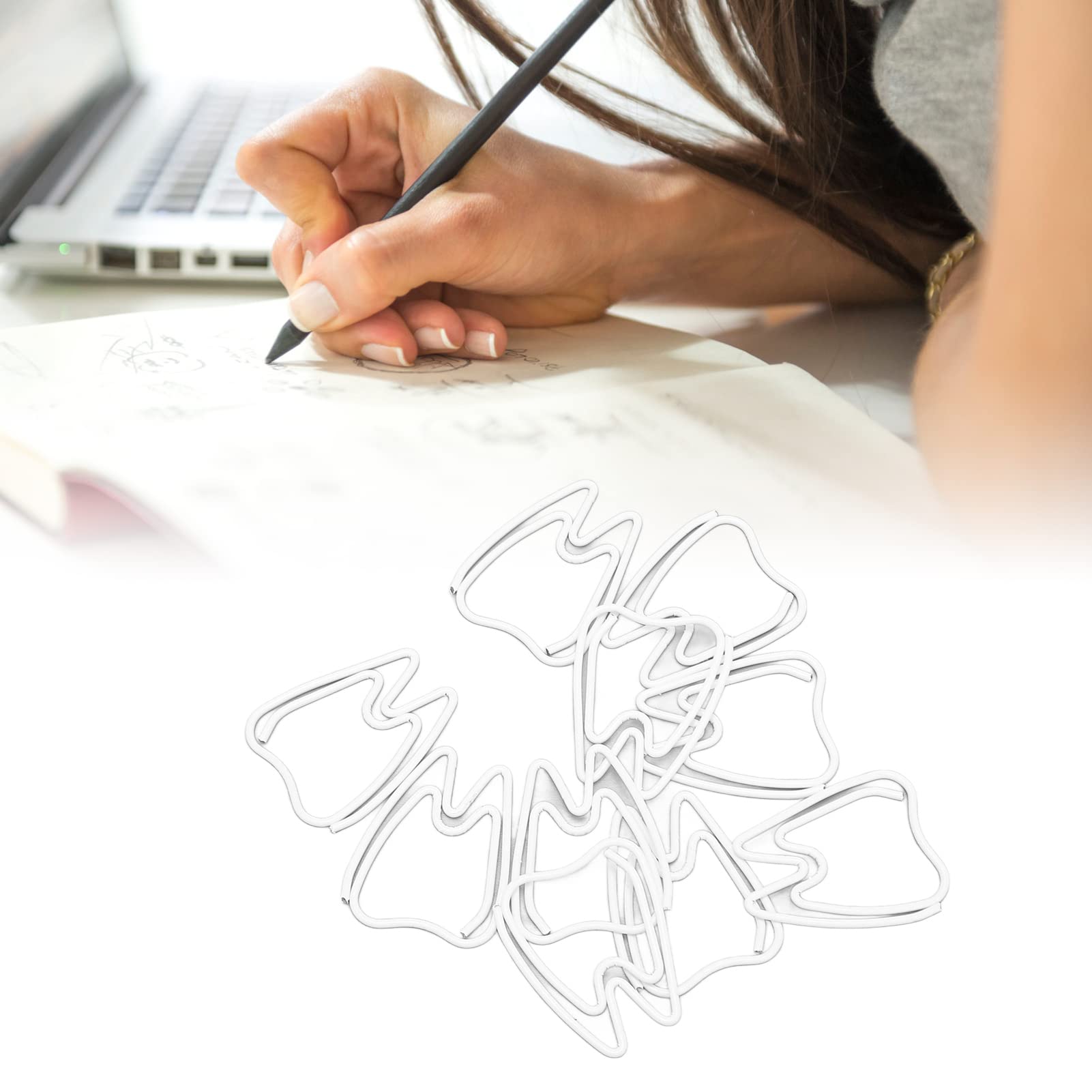 Snapklik.com : Tooth Paper Clips, 100pcs White Tooth Paper Clips ...