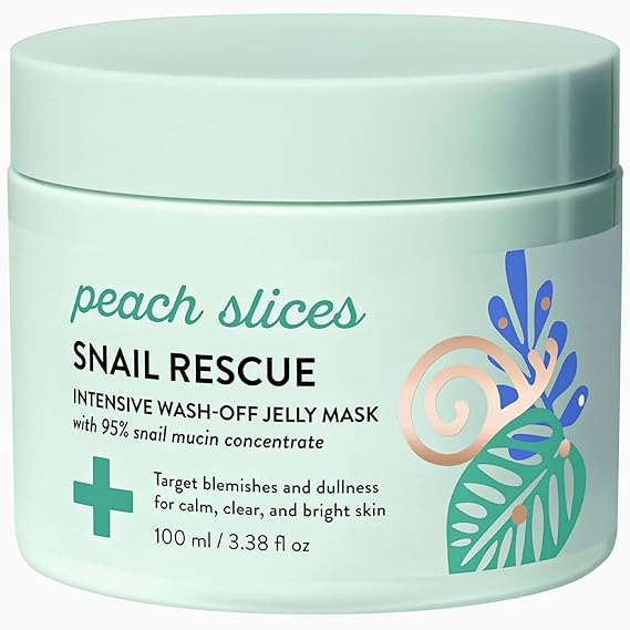 Amazon.com : Peach Slices | Snail Rescue Intensive Treatment Wash-Off ...