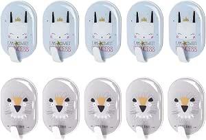 Amazon.com: Anller 10 Pieces Cartoon Iron Hooks, Adhesive Hooks, Towel ...