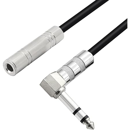 Amazon.com: Devinal 6.35mm 1/4" inch Stereo Plug Male to 1/4 Female ...