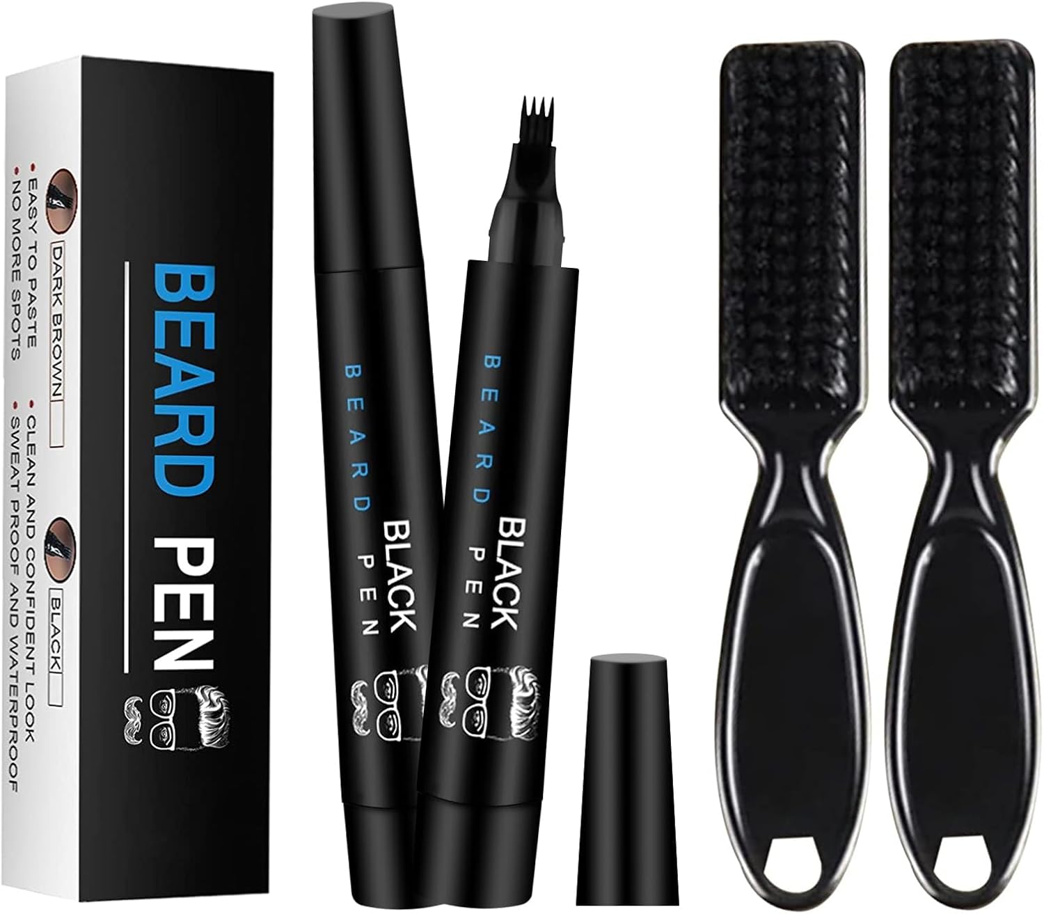Amazon.com: 2 Pack Beard Pencil Filler for Men - Water Proof Beard pen ...