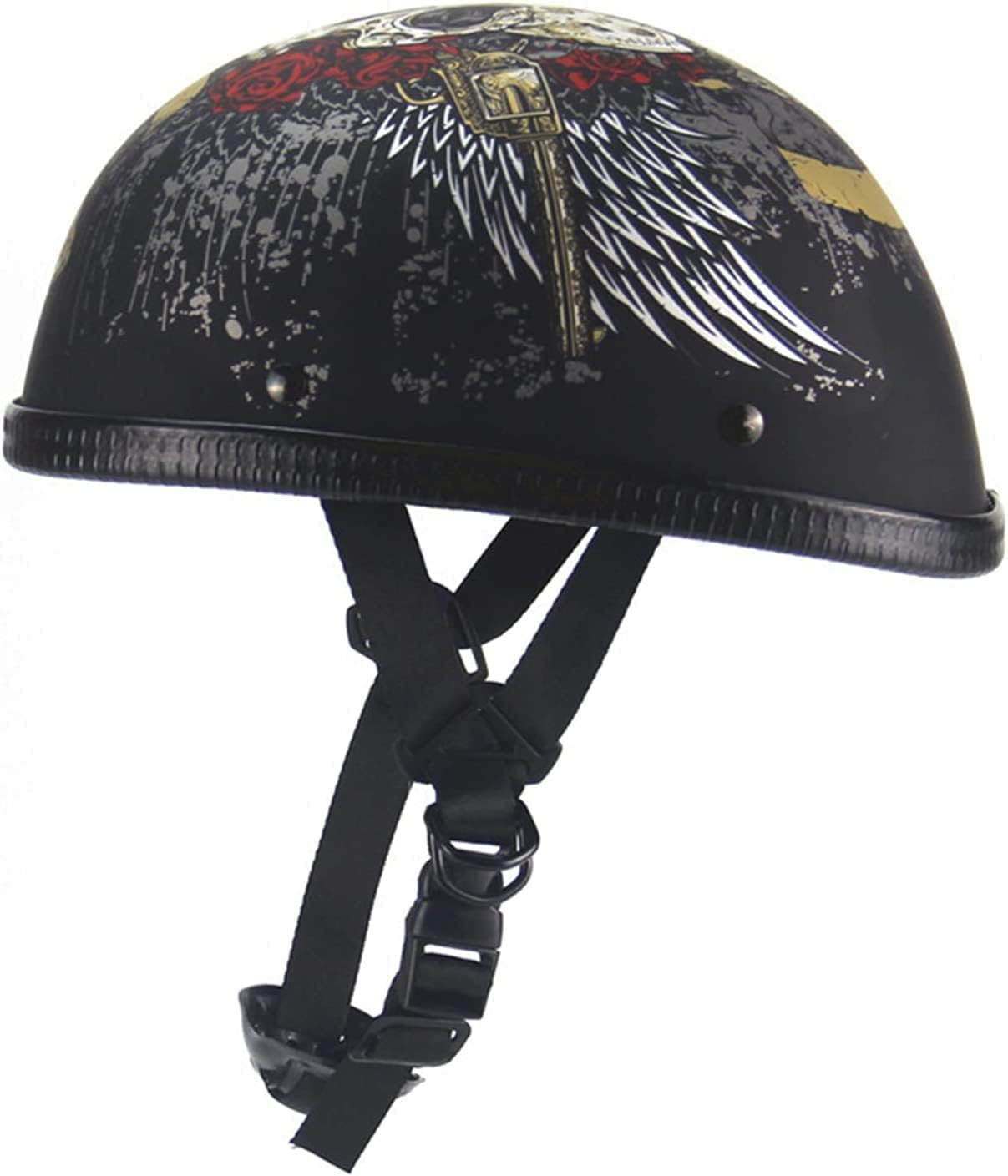 Amazon.com: Smallest Low Profile Cool Skull Pattern Half Size Helmet ...