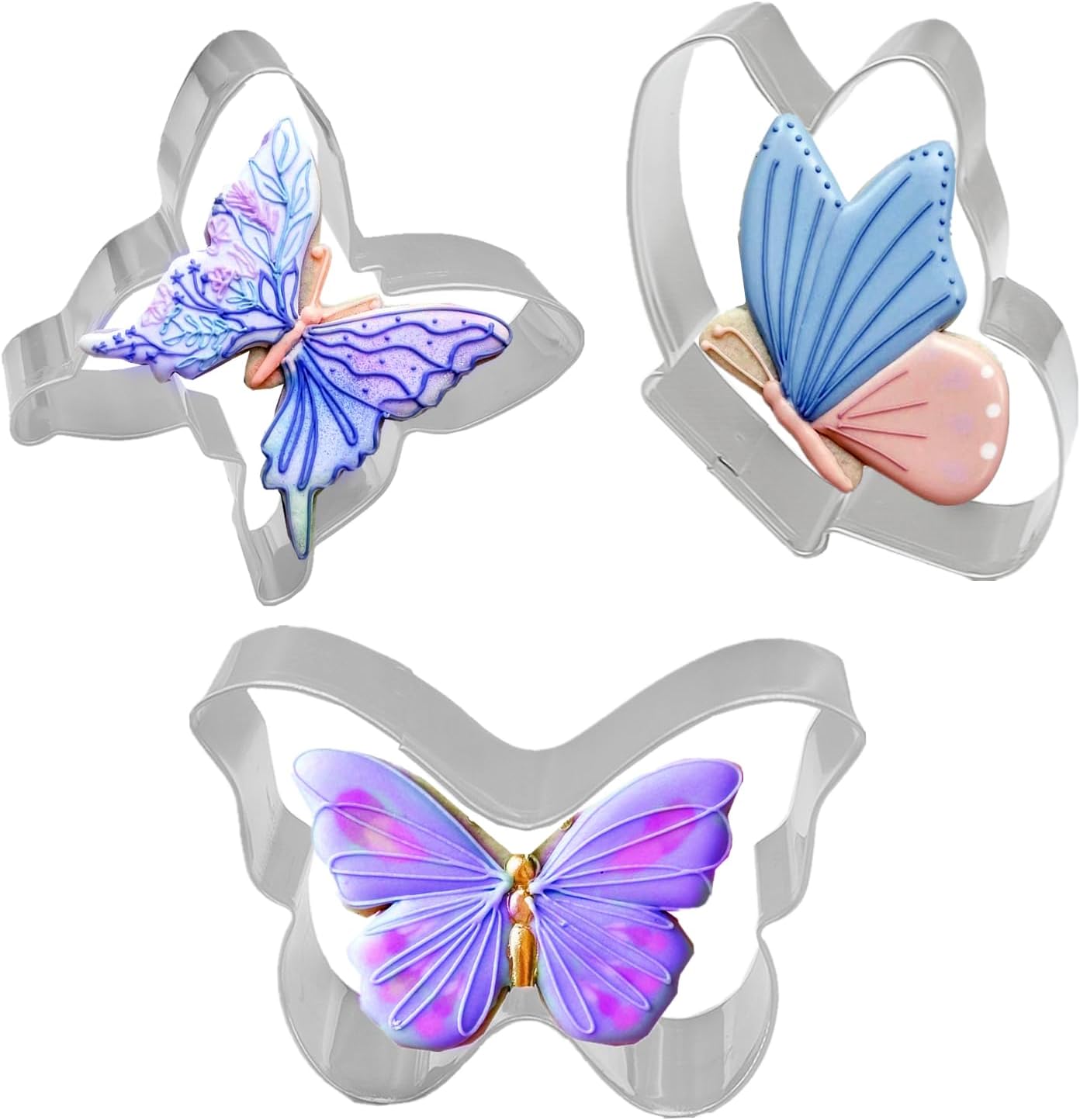 Amazon.com: Kukifun Butterfly Cookie Cutters 5Pcs, Cute Butterfly Shape ...