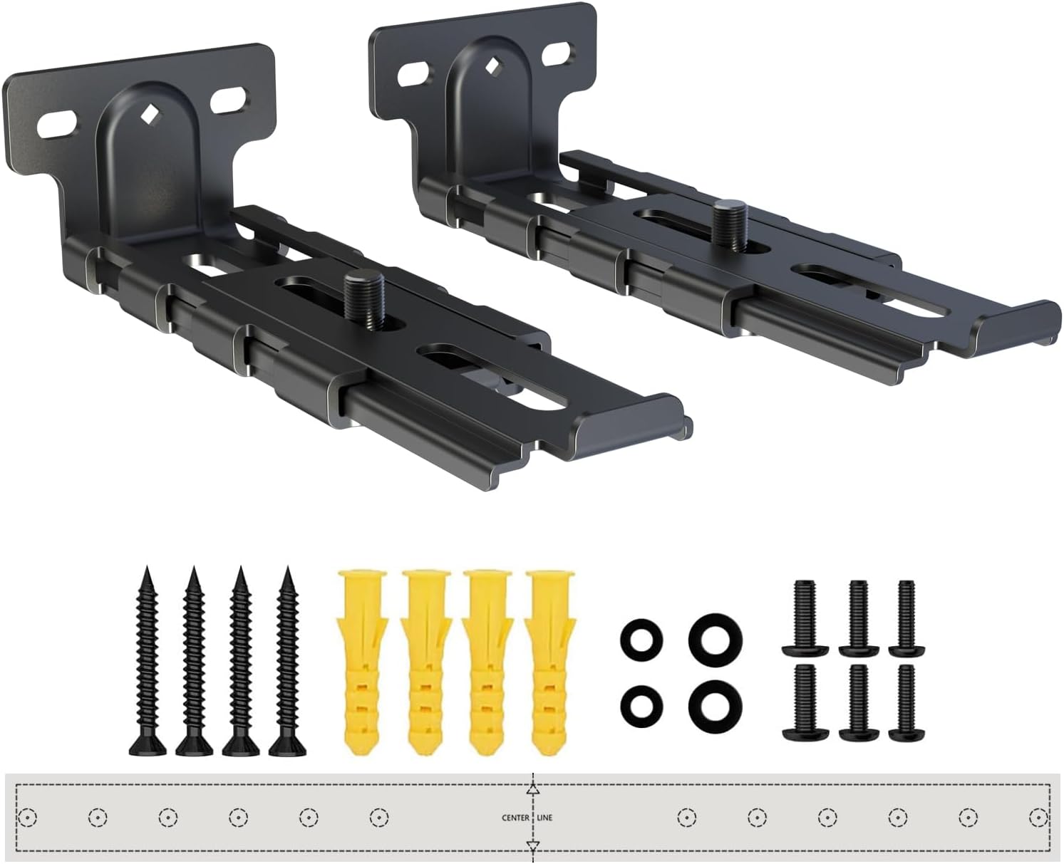 Amazon.com: Agandax Soundbar Wall Mount Bracket Universal Soundbar ...