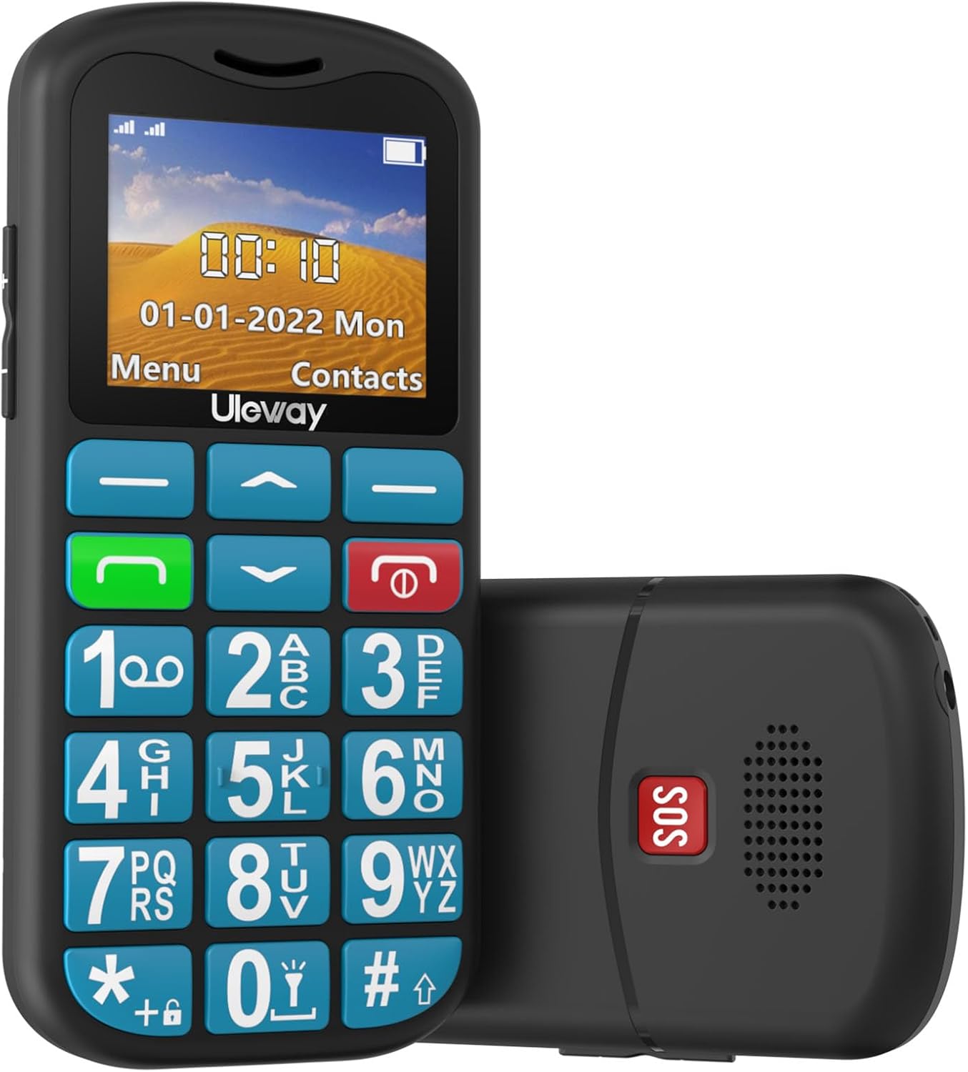 USHINING Unlocked Pay as You Go Mobile Phone for Seniors,GSM 2G SIM ...