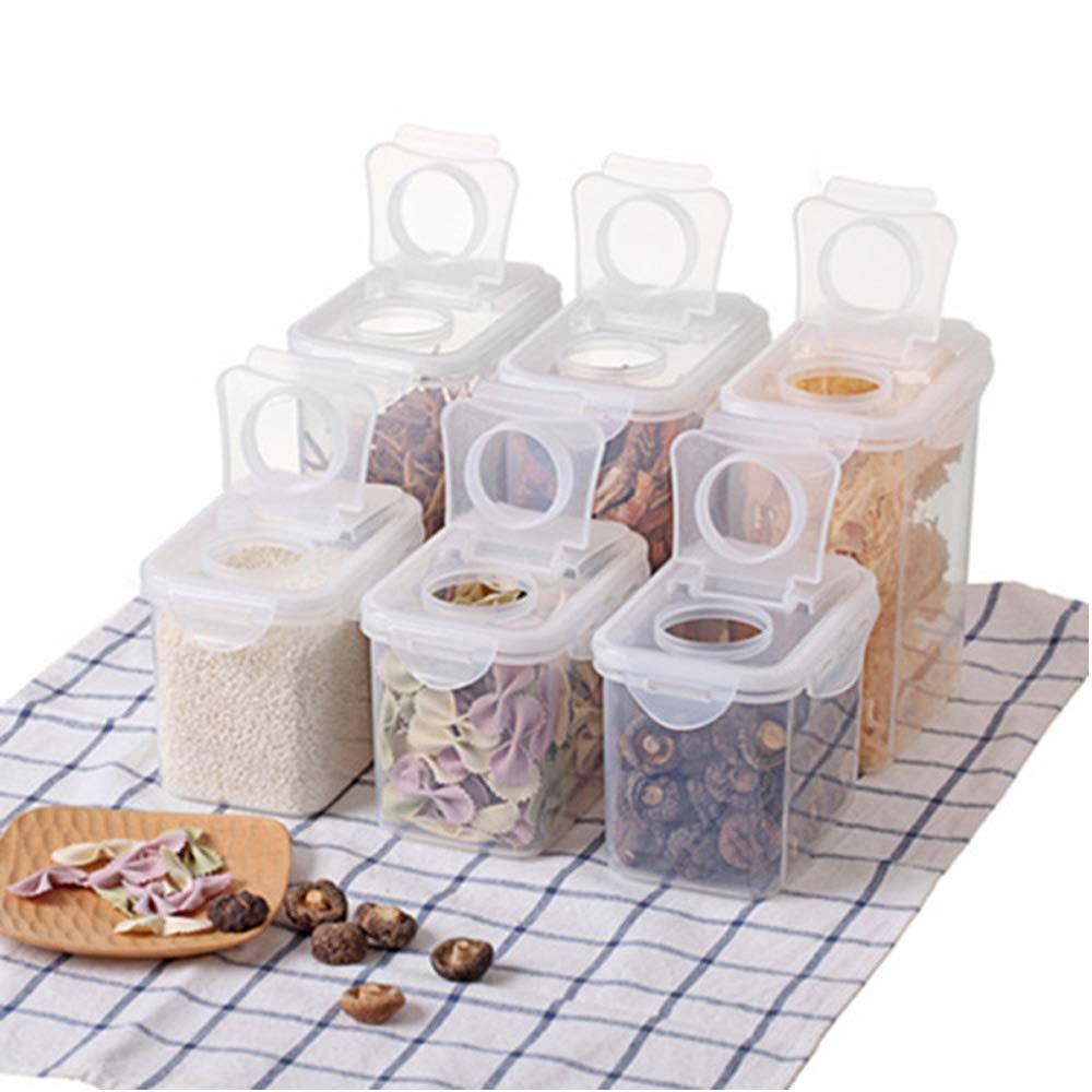 Transparent plastic lid and grain storage container, BPA-free, with ...