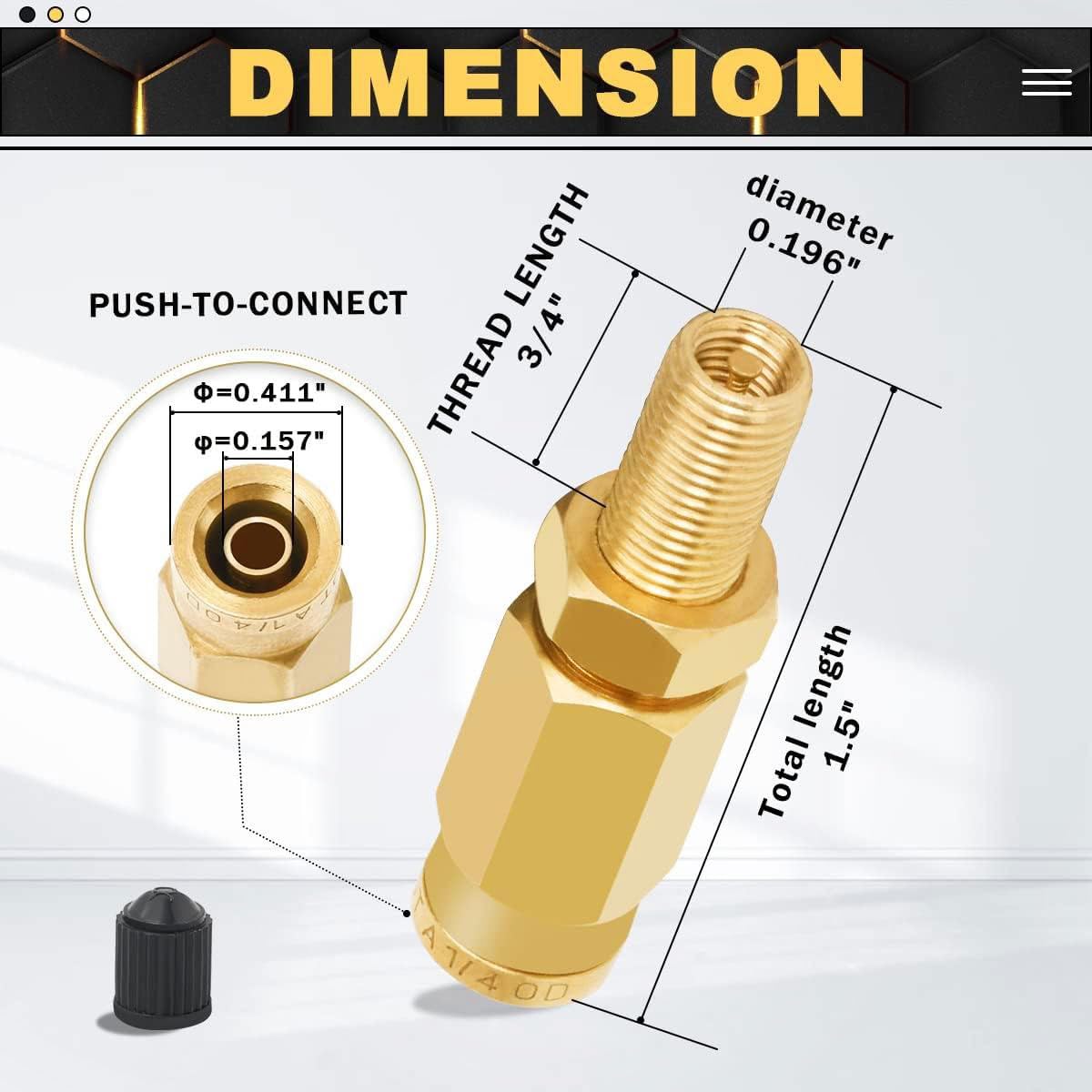 Snapklik.com : Boeray 5 Packs 1/4" Air Value Inflation Schrader Valve ...