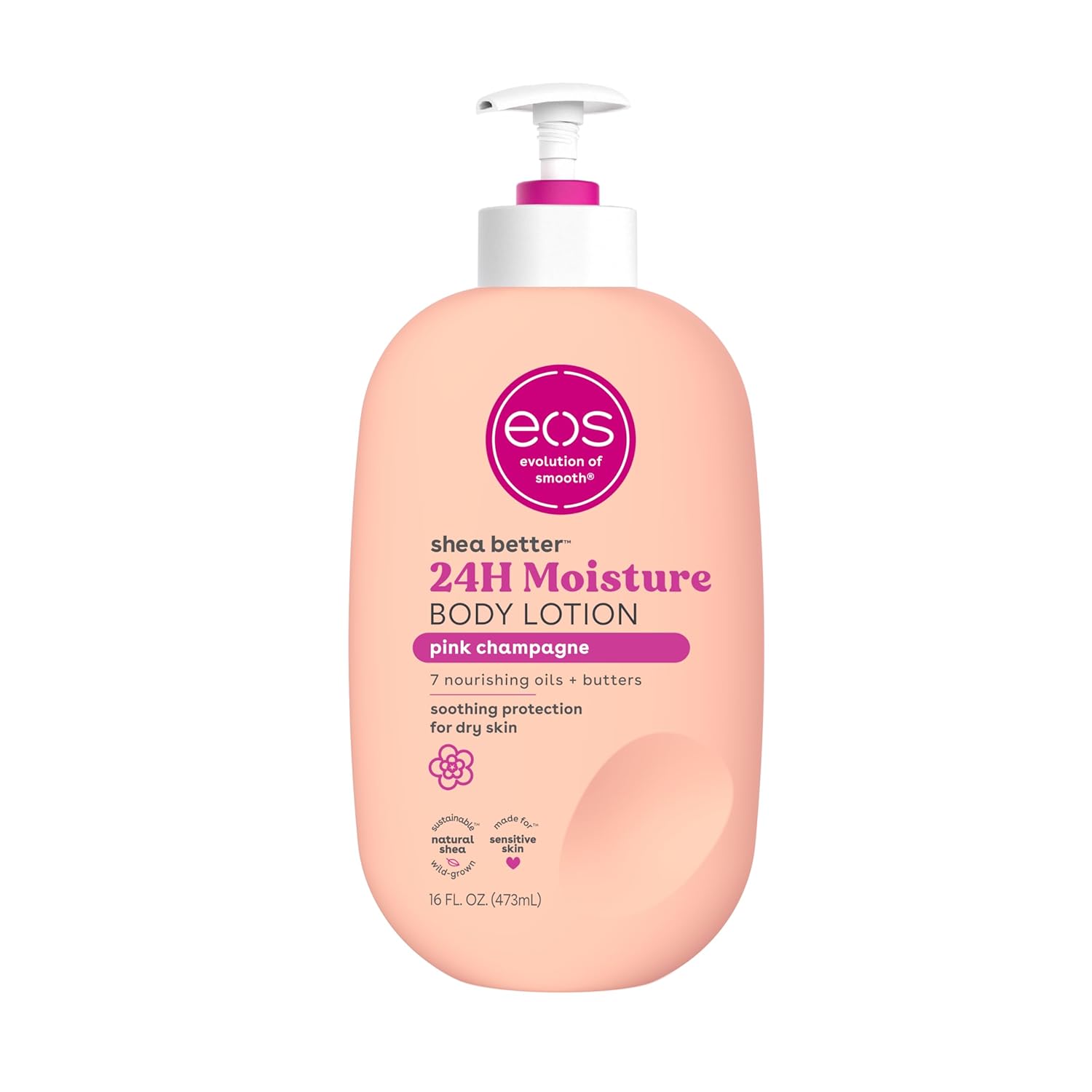 Amazon.com : eos Shea Better Body Lotion- Pink Champagne, 24-Hour ...