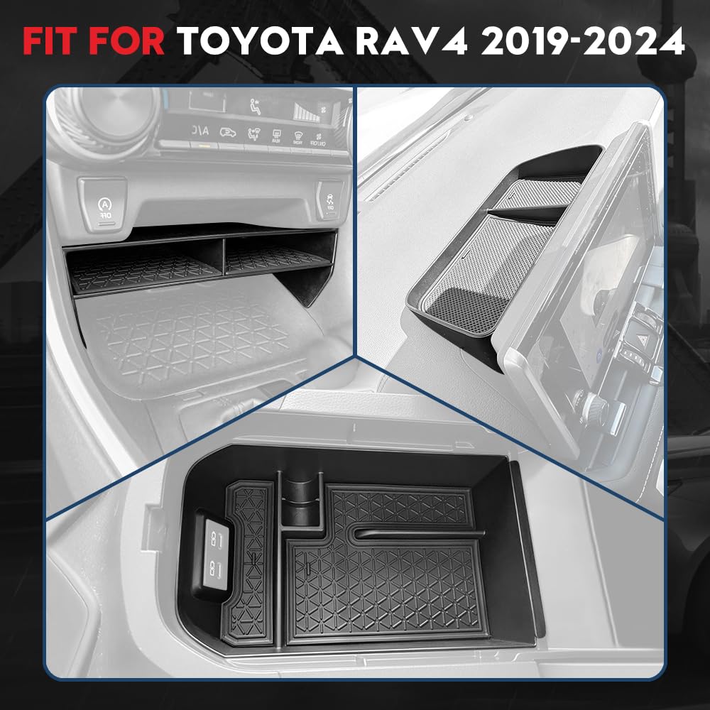 Snapklik.com : 3pcs Center Console Organizers Car Accessories For ...