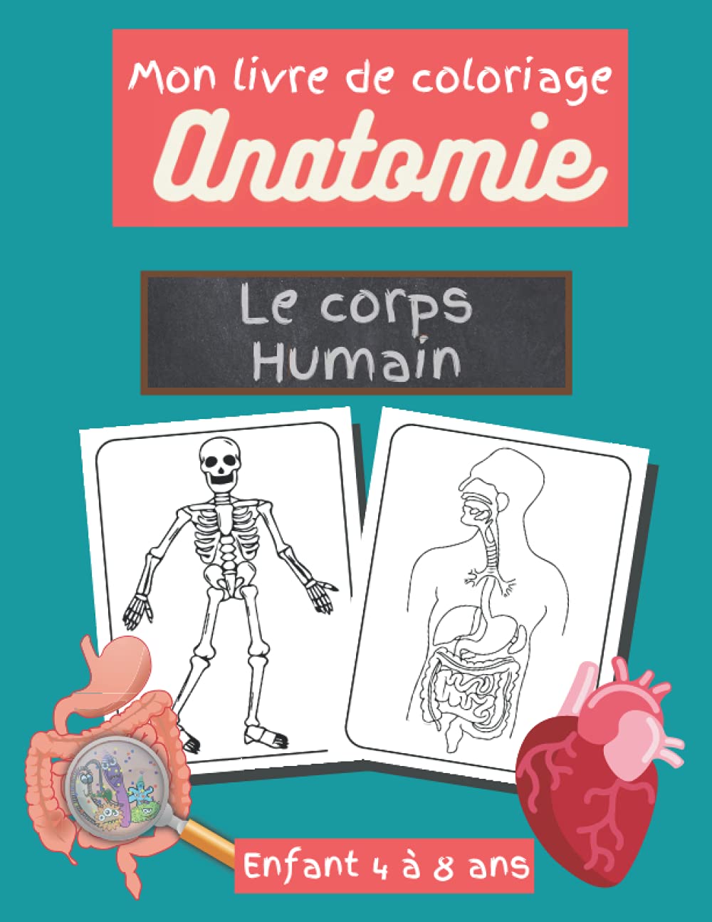 Mon Livre De Coloriage Anatomie Le Corps Humain Enfants 4 | Desertcart ...