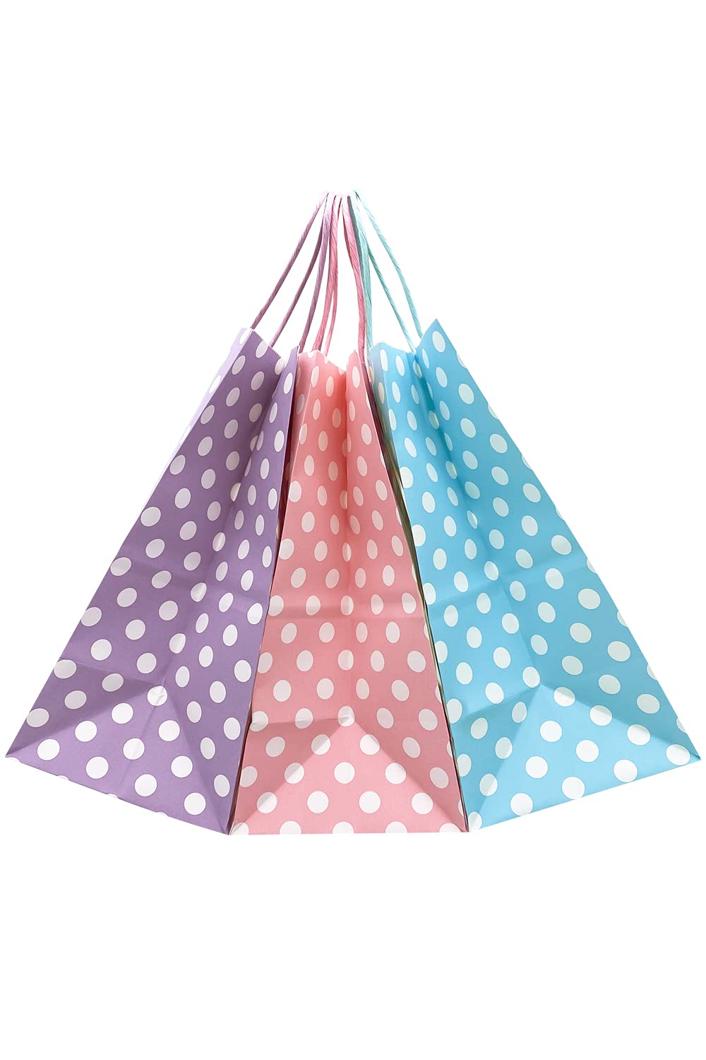 Pastel Colored Polka Dot Paper Bags