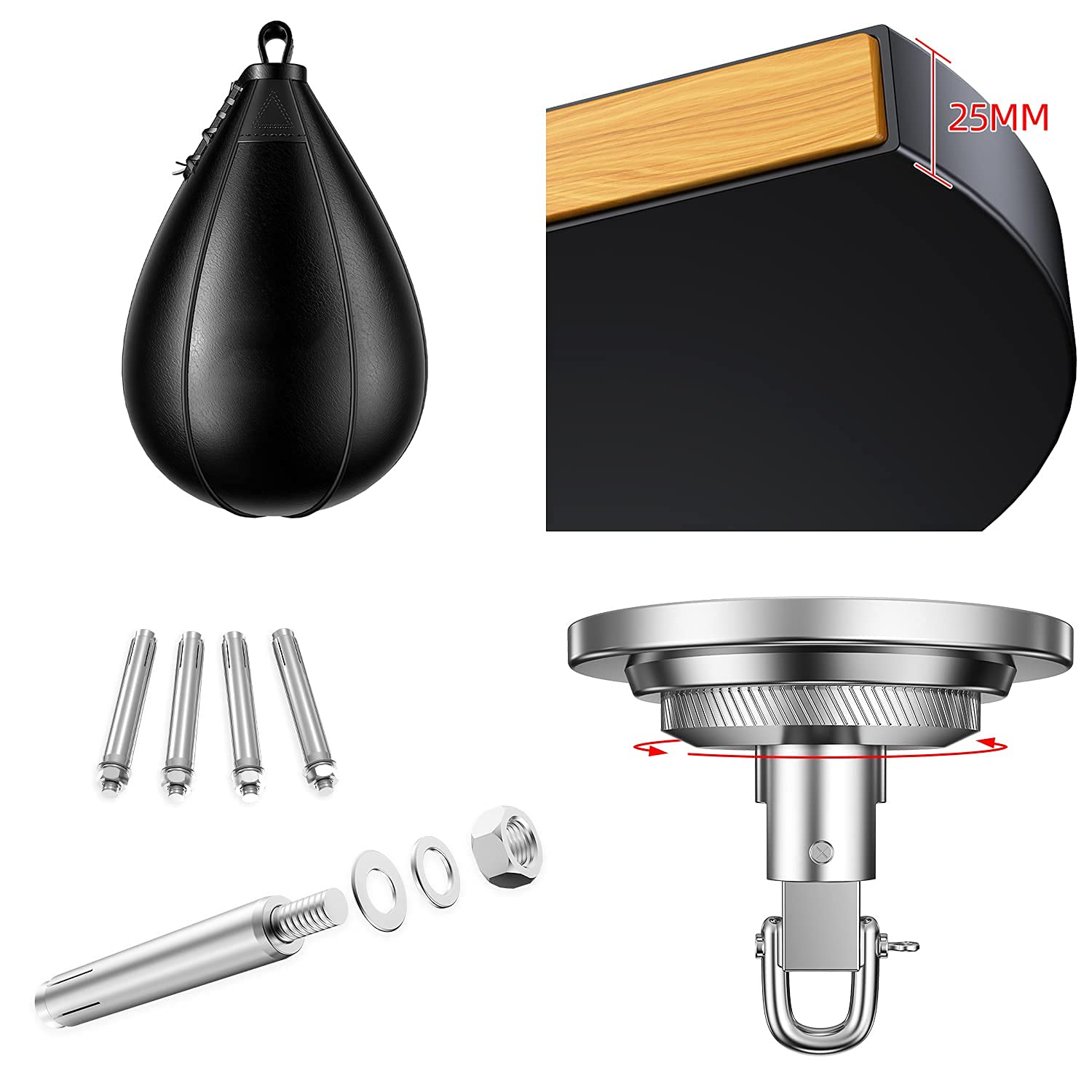 Wall Mount Speed Bag Heavy Duty Adjustable Speed Bag Platform Kit, Wall ...