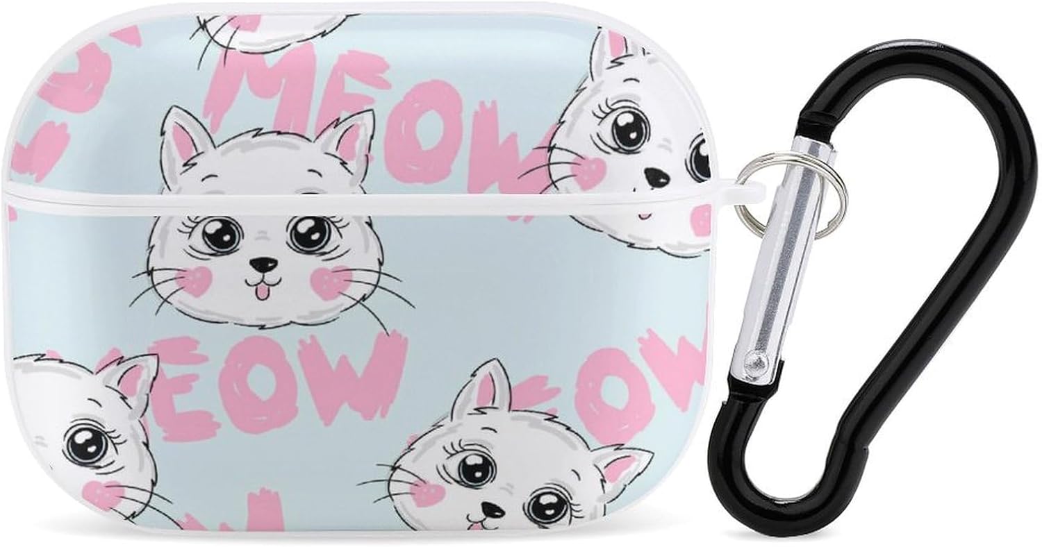 Amazon.com: Meow-cats-cute-funny-kitty Cover Compatible with Airpods ...