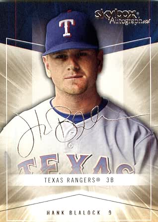 2005 Skybox Autographics Baseball Card # 55 Hank Blalock Texas Rangers ...