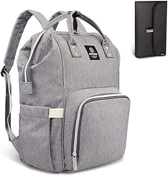 Pipi bear Sac à dos de voyage imperméable avec matelas à langer, Gris clair. : Amazon.ca: Bébé ...
