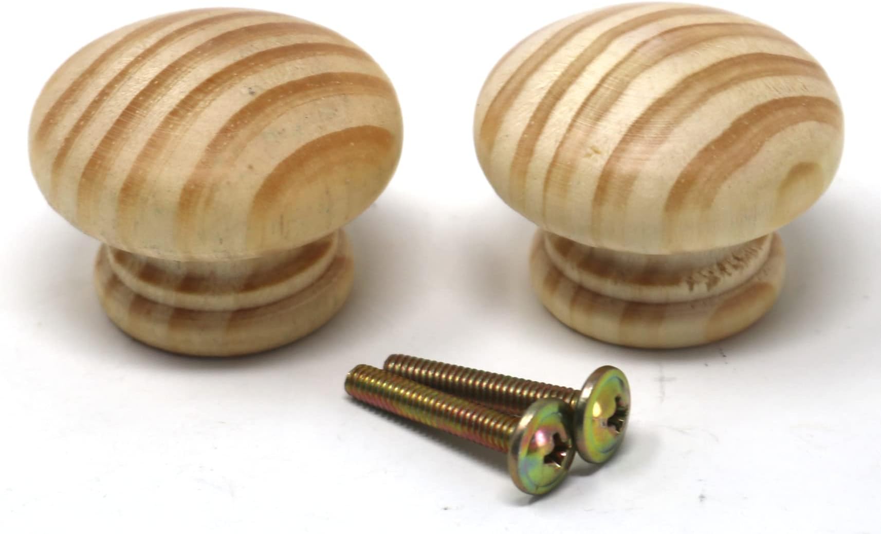 2 x Pine Handles 96mm Angled Wooden Cupboard Door Wood Cabinet Pull D ...