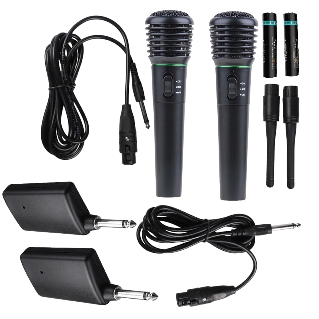 Fire Turtle 2PCS Wireless Microphone Only for Mic Input, Dynamic ...