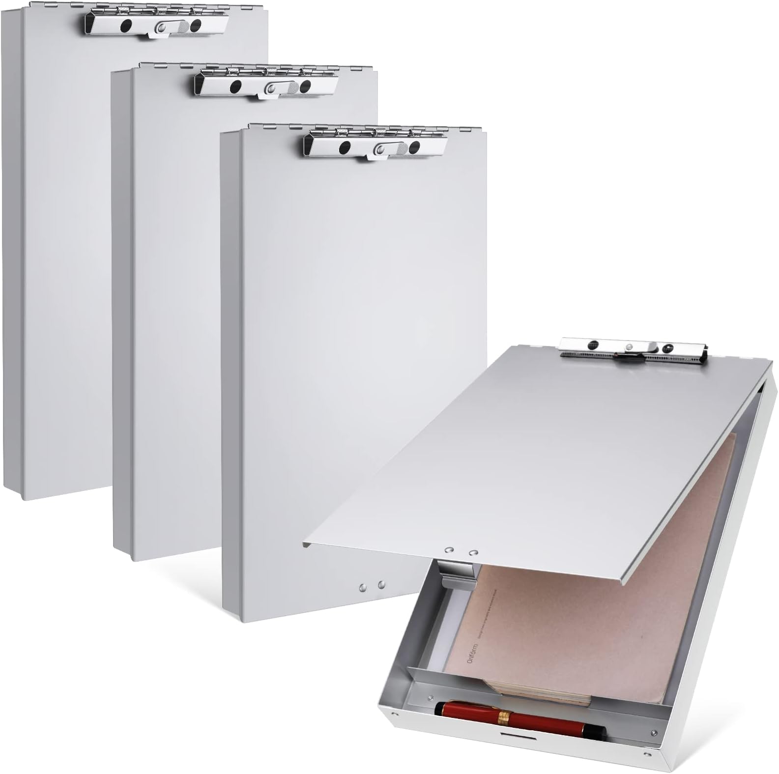 Amazon.com : Seajan Aluminum Clipboard with Storage Metal Clip Board ...