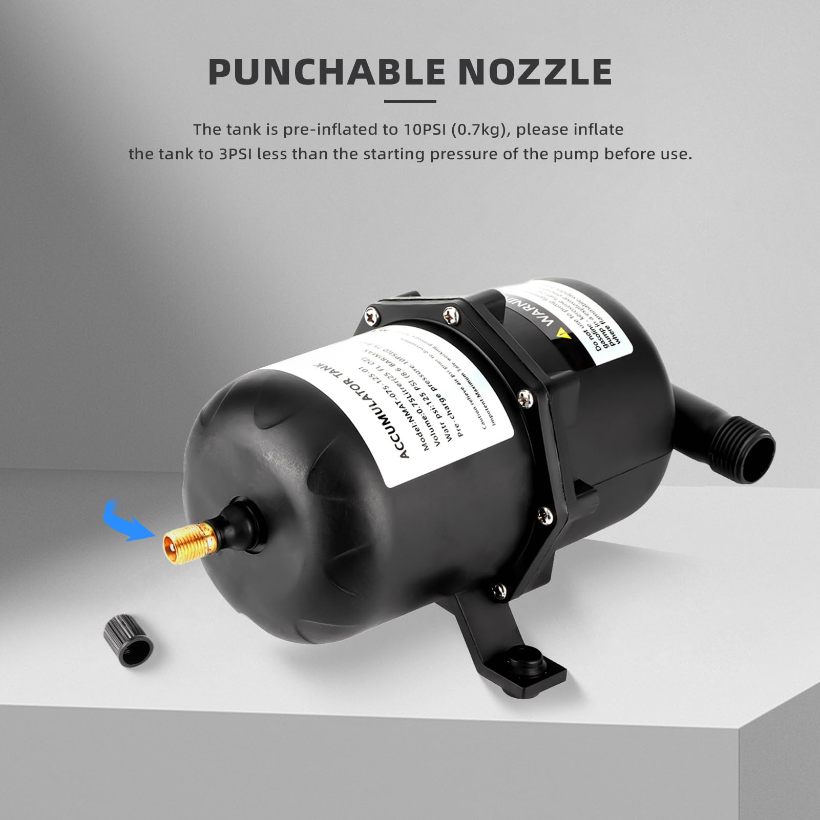 Snapklik.com : 0.75 L Accumulator Pressure Tank Nylon Glass Fiber 30% ...