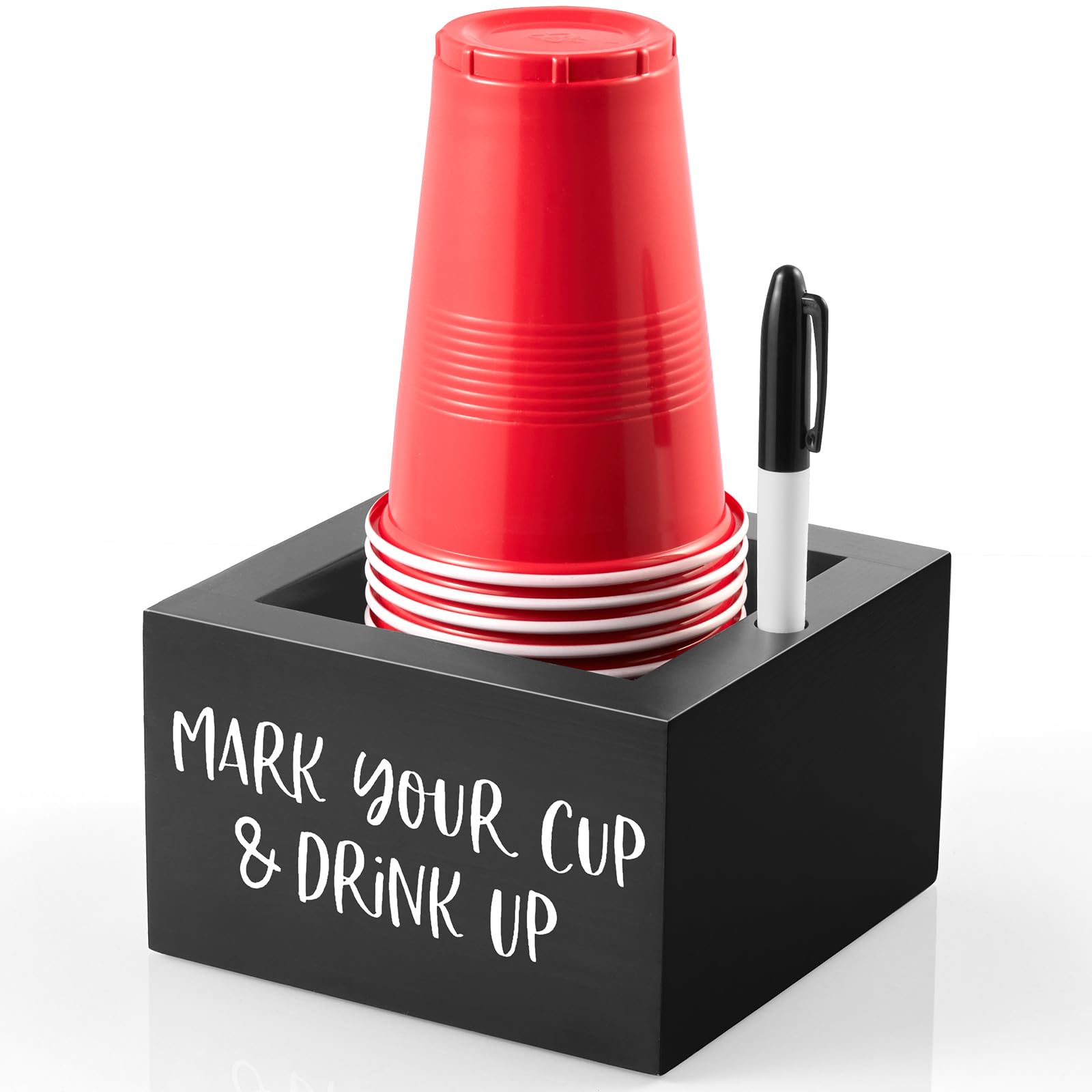 Amazon.com: DRASTAR Cup Holder with Marker Slot, Mark Your Cup and ...