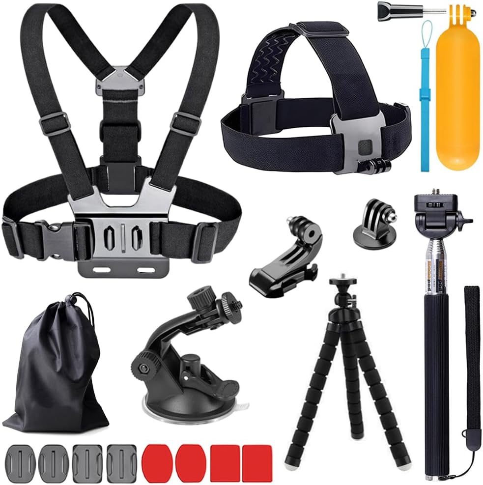 SHOOT 10-In-1 Accessory Kit for GoPro Accessories,Action Camera ...