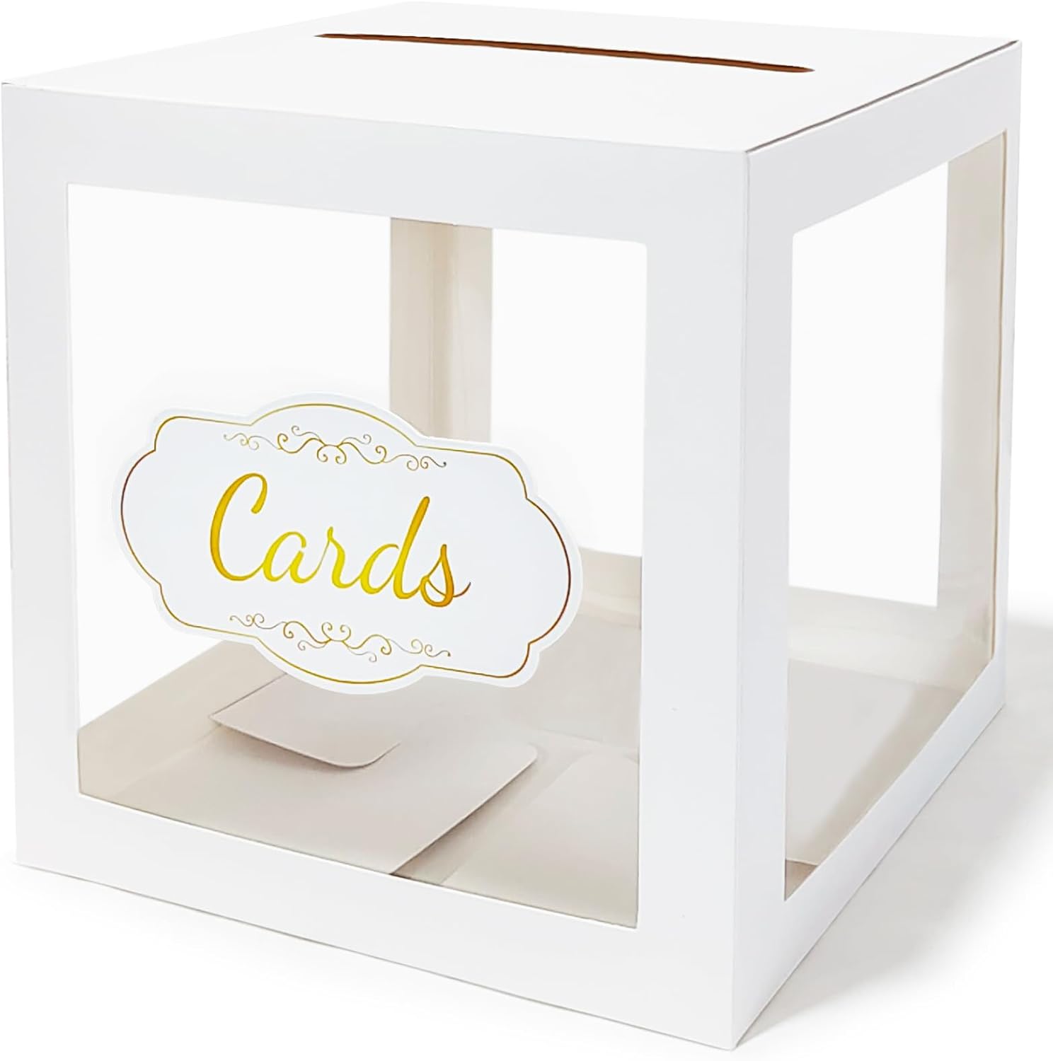 Amazon.com: QIKSION Wedding Card Box for Reception, Transparent with ...