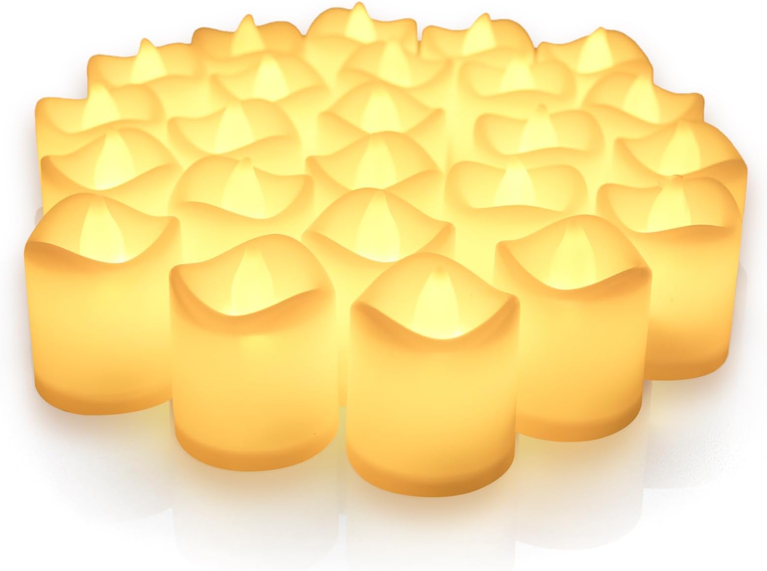 Neween Battery Operated LED Tealights, Pack of 24, Flameless Tea Lights ...