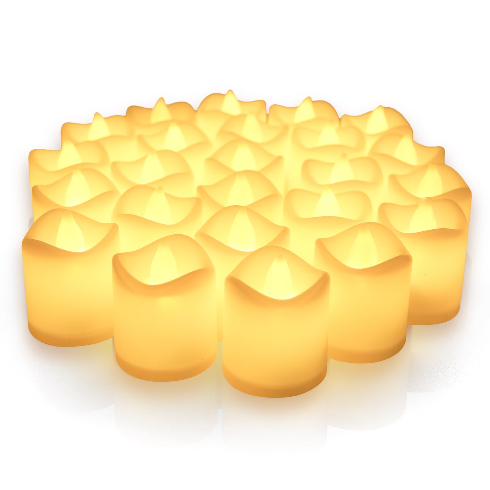 Neween Battery Operated LED Tealights, Pack of 24, Flameless Tea Lights ...