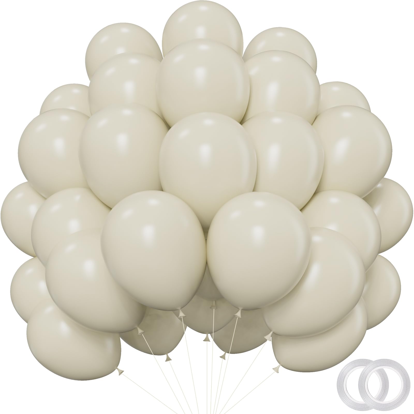 Amazon.com: PatiCool Beige Balloons - 12 inch 100pcs Latex Cream ...