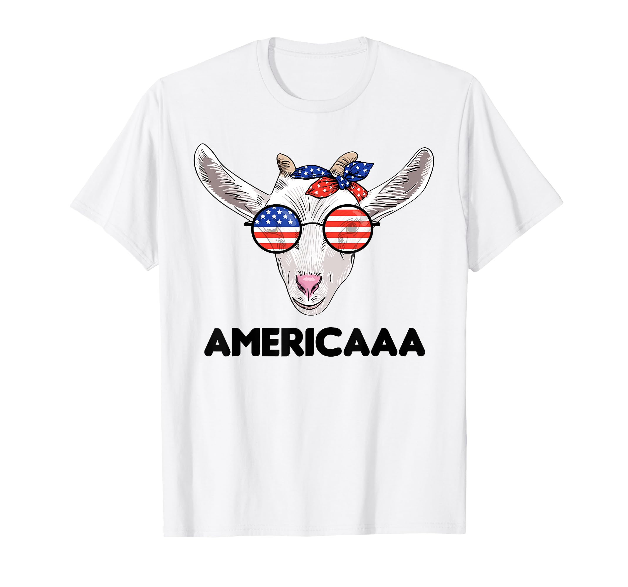 Amazon.com: Patriotic Goat 4th Of July Americaaa Bandana USA Flag Goat ...