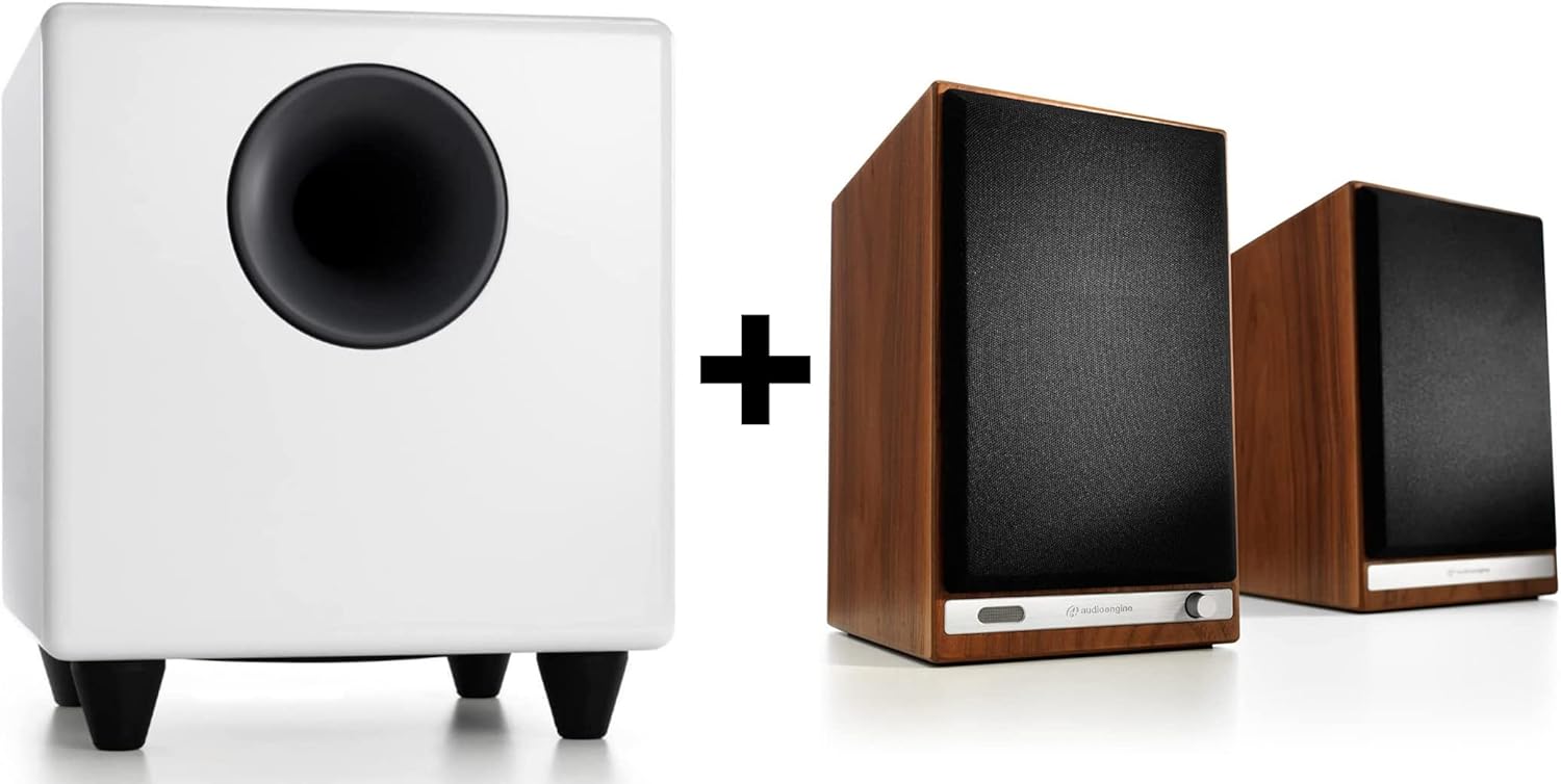 Amazon.com: Audioengine HD6 Walnut Powered Bookshelf Stereo Speakers ...