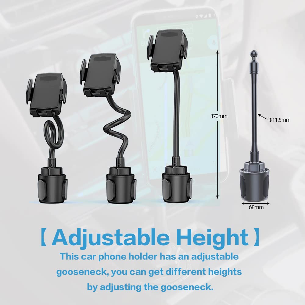 Snapklik.com : 2-in-1 Cup Holder Phone Mount, Universal Adjustable ...