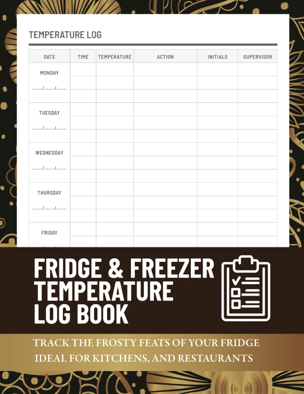 Amazon.com: Fridge and Freezer Temperature Log Book: Your Daily ...