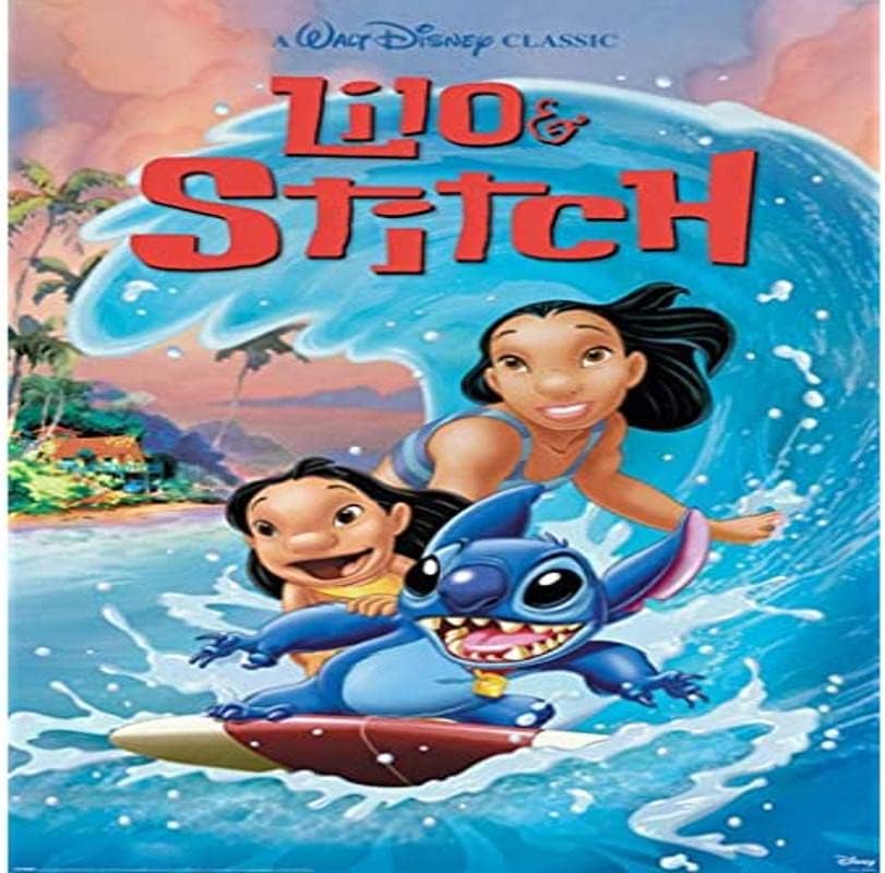 Lilo and Stitch Wave Surf Unisex Poster Multicoloured Paper 61 x 91.5 ...