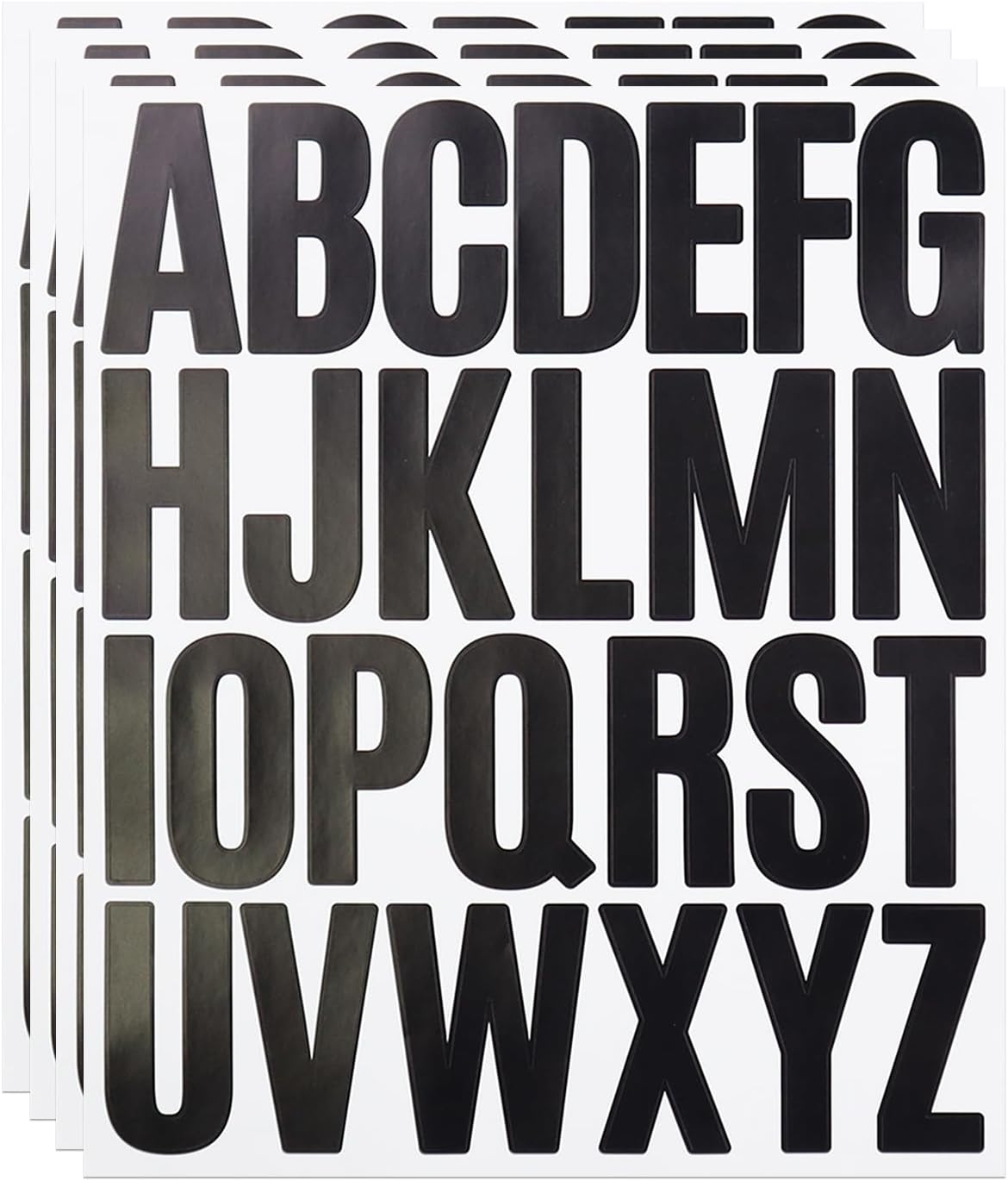 2 Inch Sticky Vinyl Letter Stickers, 104 Pieces Self Adhesive Stick On ...